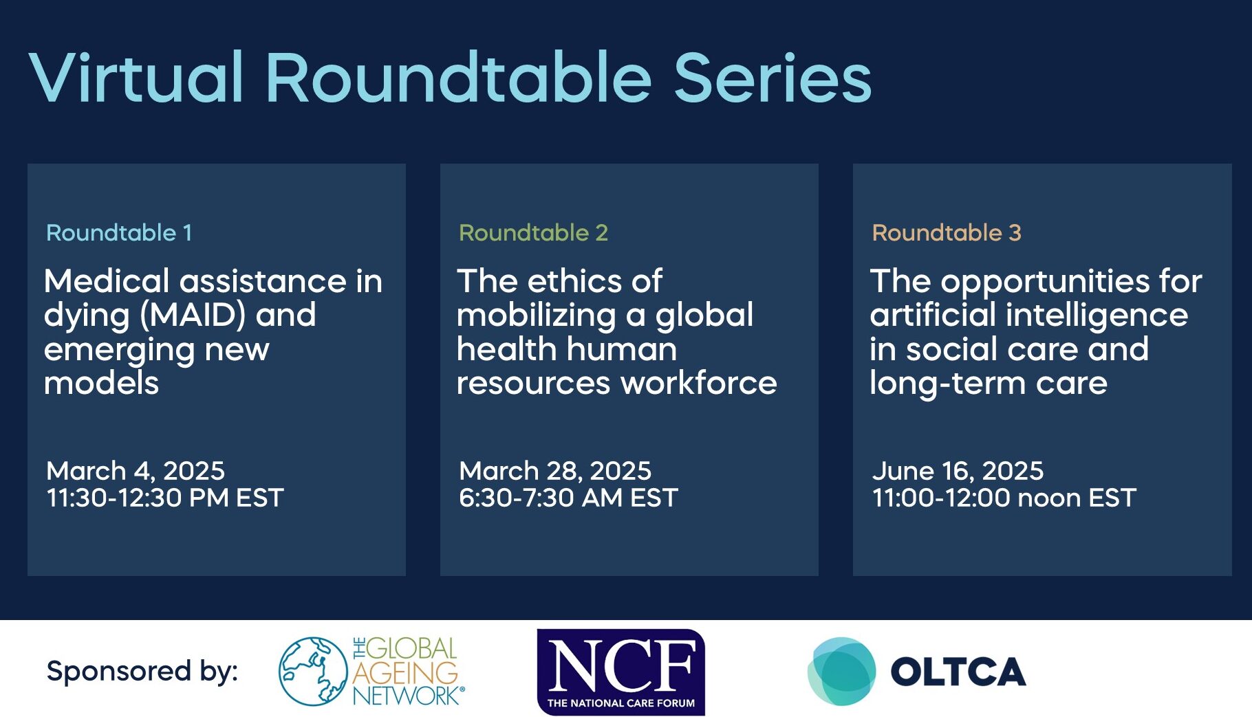 Global Virtual Roundtable Series: The Opportunities for Artificial ...