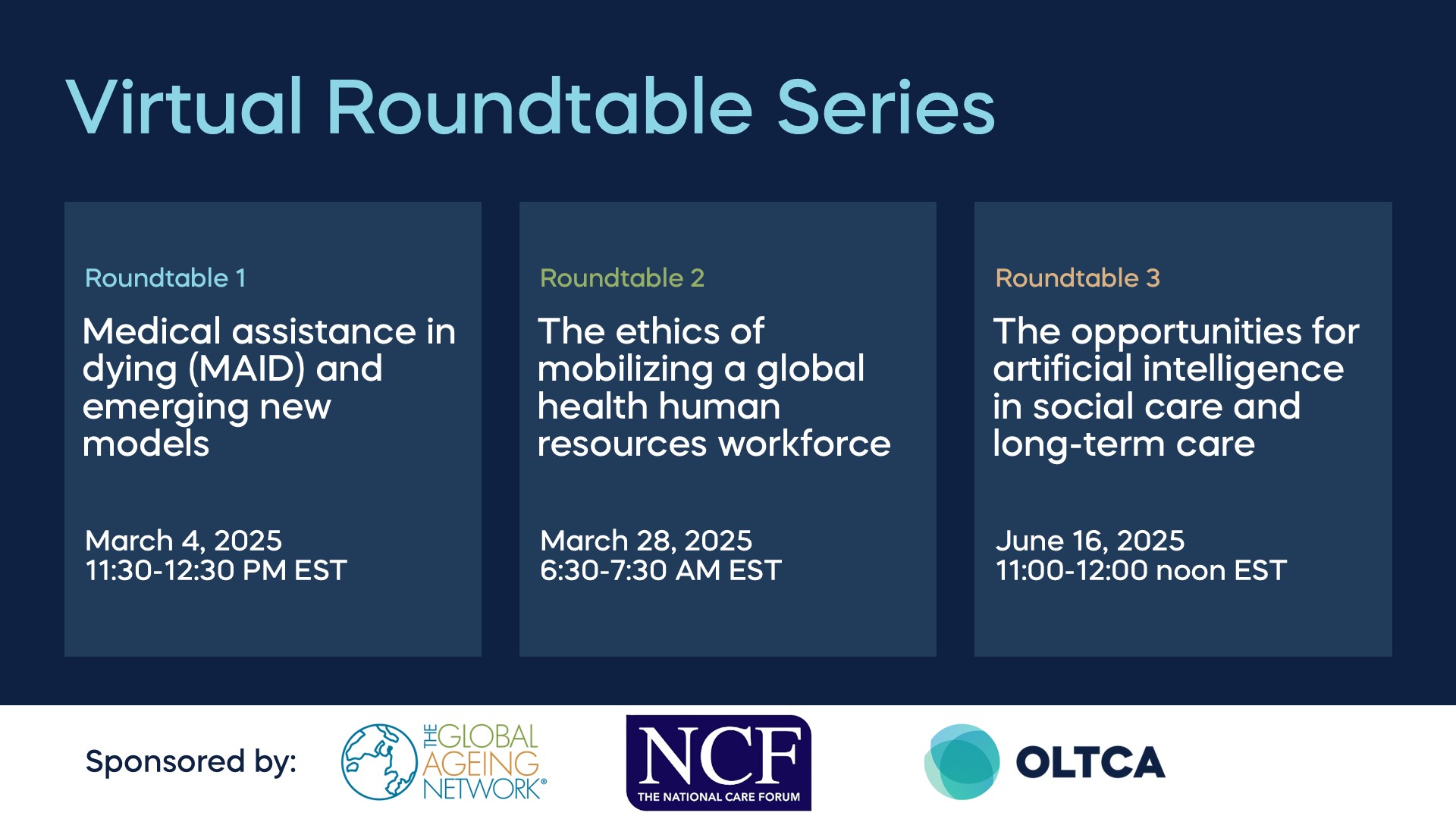 Global Virtual Roundtable Series: The Opportunities for Artificial Intelligence in Social Care ...